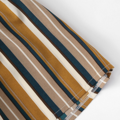 Fashionable Color Stripe Wide Leg Casual Shorts on Luulla
