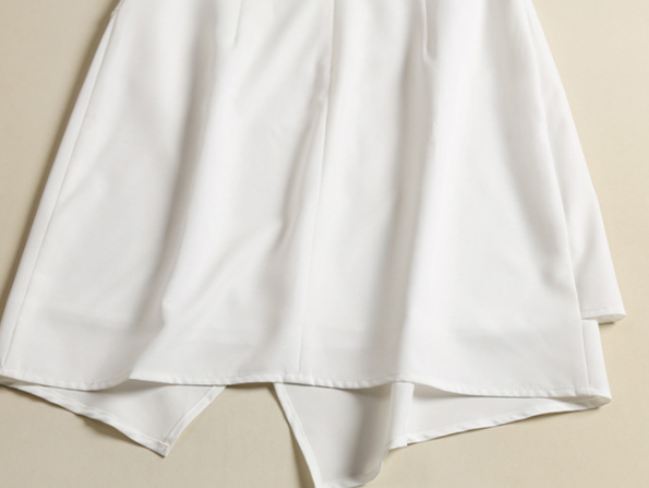 White Sleeveless And Irregular Dress on Luulla