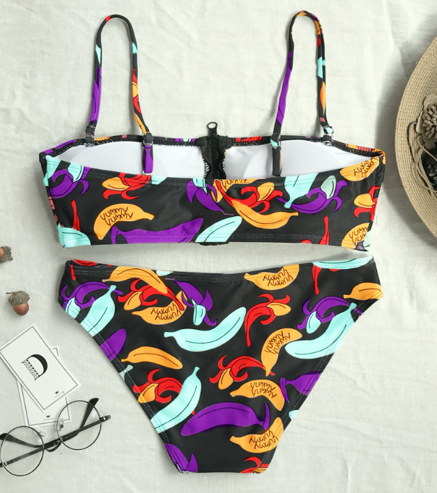The Printed Zipper Lady Swimsuit Sexy Swimsuit Fission on Luulla