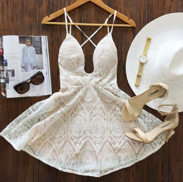 Lace Show Body Deep V Lace Dress on Luulla