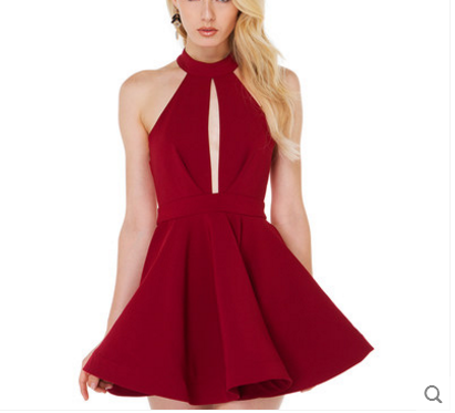 Fashion Show Body Neck V Dress on Luulla