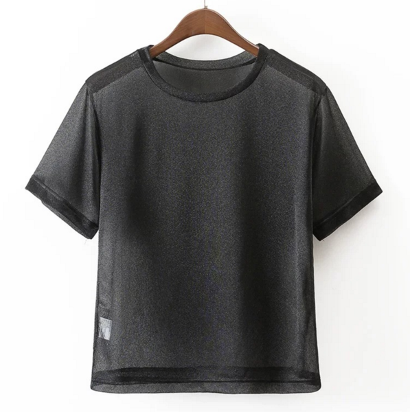 Fashion Summer Gauze Transparent Contracted Sexy Top on Luulla