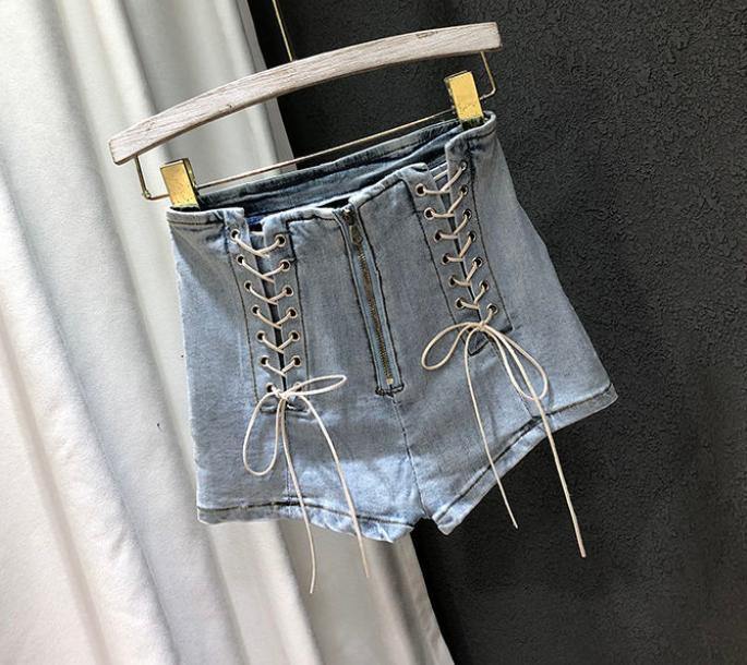 Summer Fashion Slim Tie Zipper Nightclub Fashion Show Thin Ultra Short ...