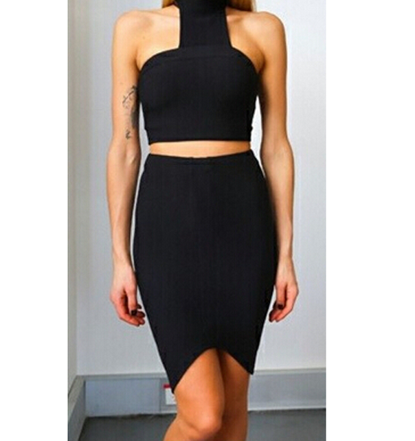 Cute Two Piece Black Dress High Quality on Luulla