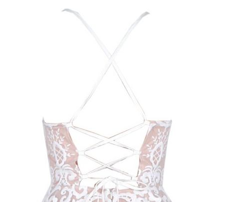 Fashion Straps Lace Dress on Luulla